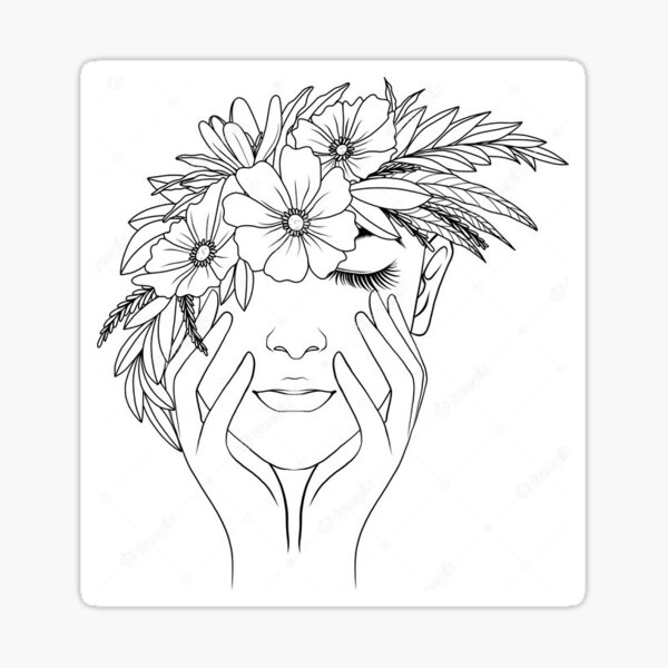 "natural beauty" Sticker by simple-sketches | Redbubble