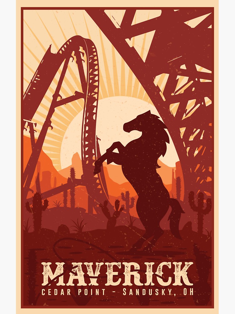 " Roller Coaster Poster 2" Sticker for Sale by ggomes | Redbubble