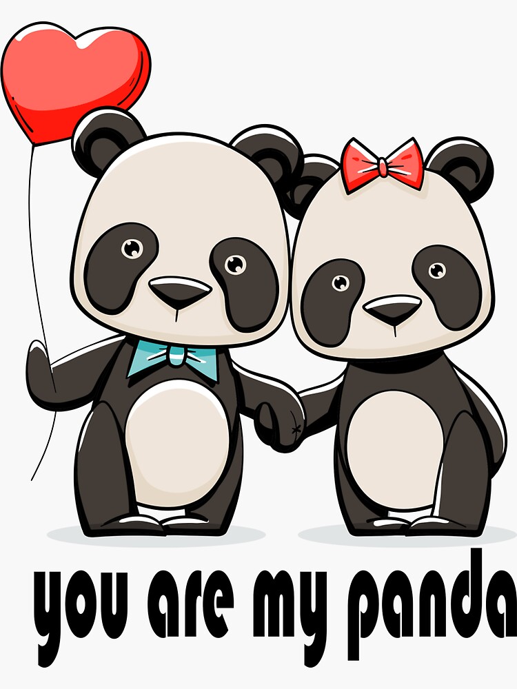 "panda lovers" Sticker for Sale by soulsisters1 | Redbubble