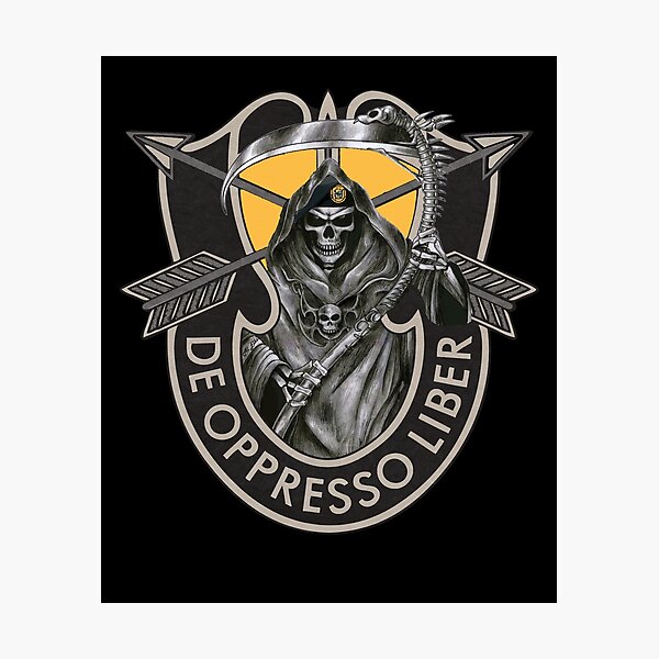 "US Army 1st Special Forces Group Skull US Flag Vintage "De Oppresso ...