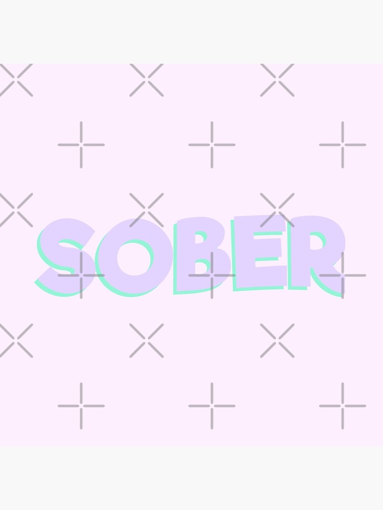 "Sober Aesthetic Cute Sobriety" Poster for Sale by ColorfulVibe | Redbubble