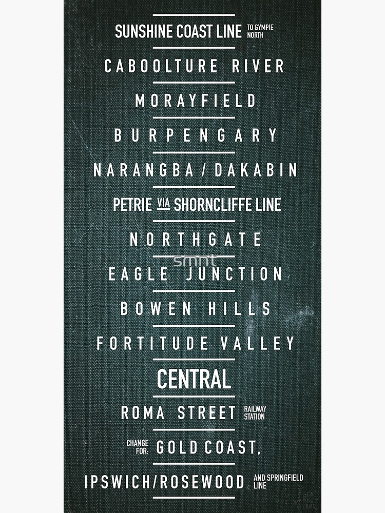 Queensland Rail Destination Scroll - Caboolture line Premium Matte ...