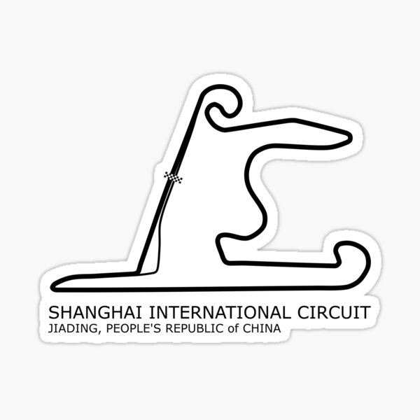 "The Shanghai International Circuit" Sticker by rogue-design | Redbubble