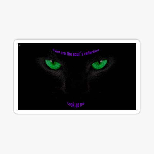 "Black cat with chlorophyll gaze" Sticker for Sale by victor99vr ...