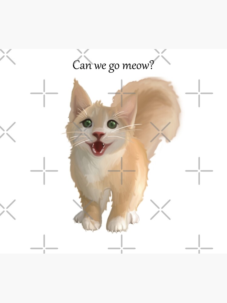 "Can we go Meow? Cat meme" Poster for Sale by TheFoxyWolfShop | Redbubble