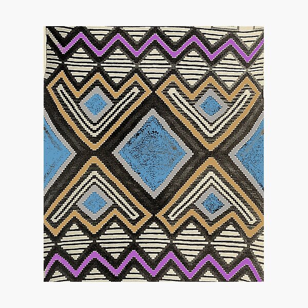 Lámina fotográfica «manta navajo, arte del sudoeste, arte nativo ...