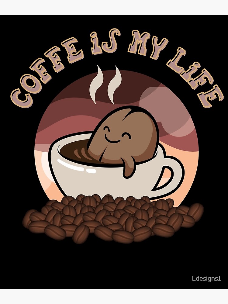 Póster « Mi vida es café, el buen café es un derecho humano, necesito ...