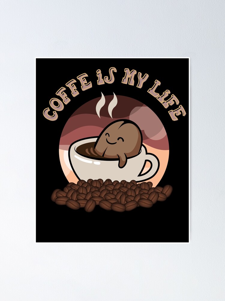 Póster « Mi vida es café, el buen café es un derecho humano, necesito ...