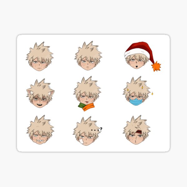 "Bakugo stickers color" Sticker for Sale by Mimang | Redbubble