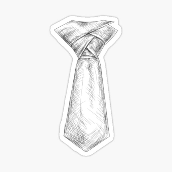 " Black Neck Tie, cute tie" Sticker by medoxEdition | Redbubble