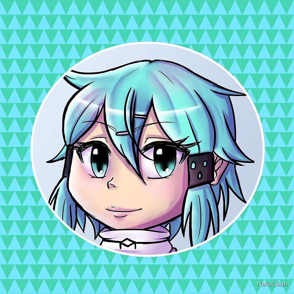 "Sword Art Online - Chibi Face Sinon" by NekoLiliah | Redbubble