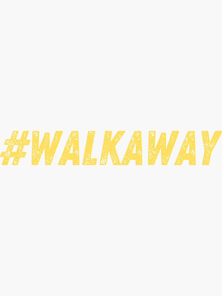 "#walk Away Movement T-Shirt Walk Away Movement Black and Yellow Design ...