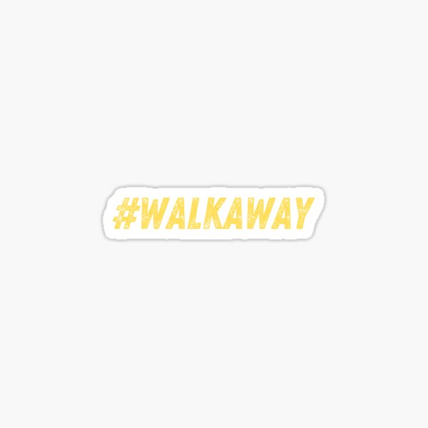 "#walk Away Movement T-Shirt Walk Away Movement Black and Yellow Design ...