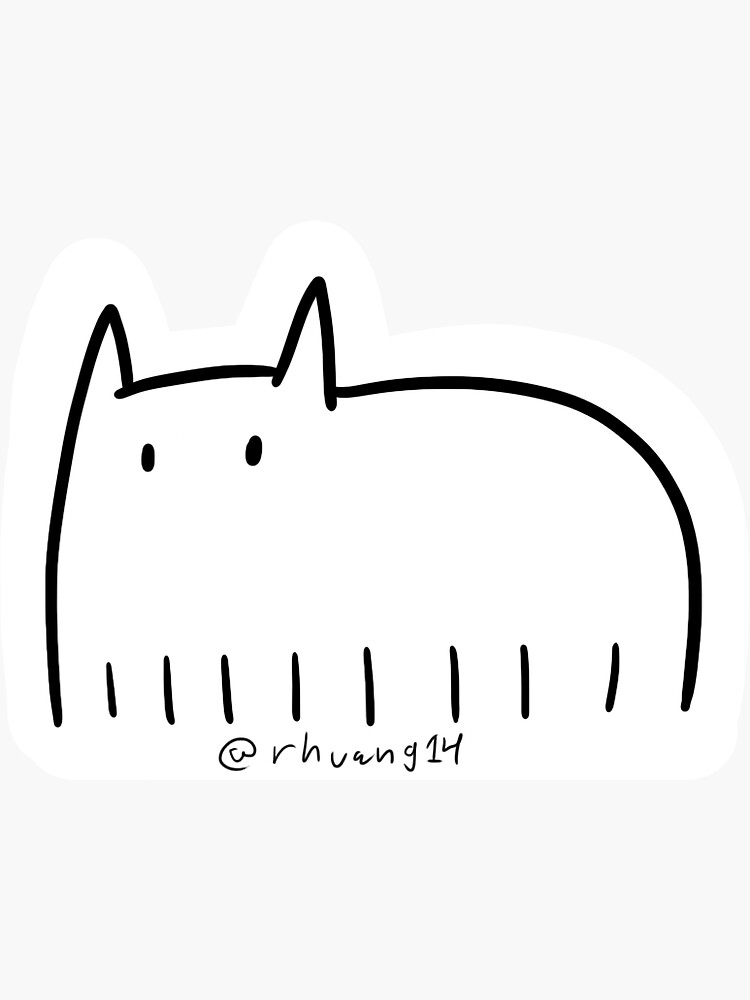 "Jerome the Cat" Sticker for Sale by oliverandtodd | Redbubble