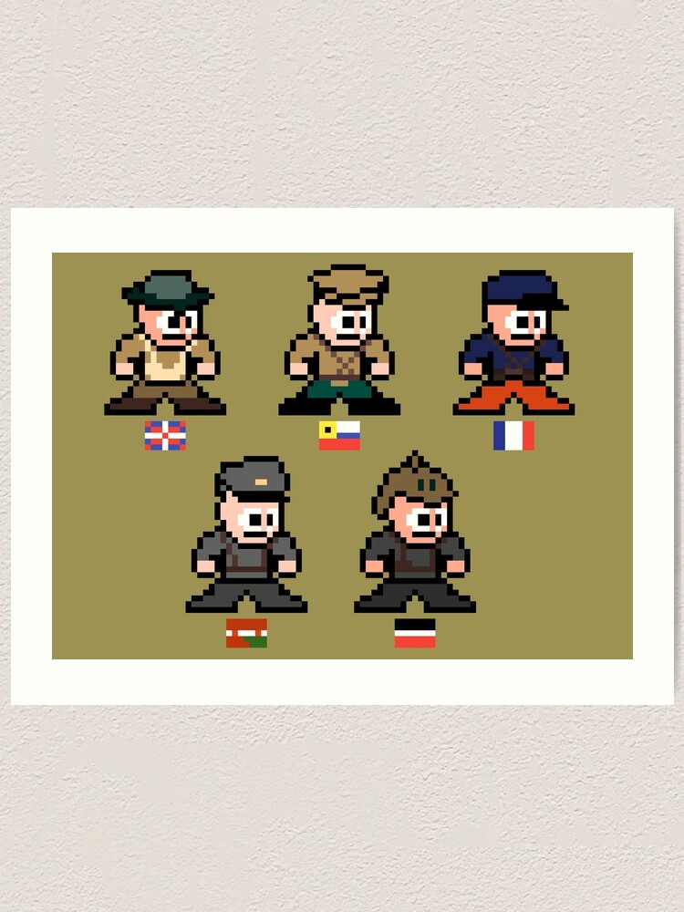 "WWI Pixel Art Axis and Allied Powers" Art Print for Sale by ...