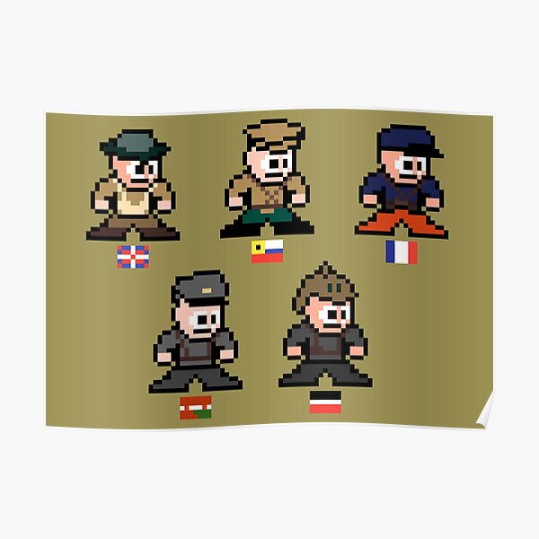 "WWI Pixel Art Axis and Allied Powers" Poster by buttsmcgoo9 | Redbubble