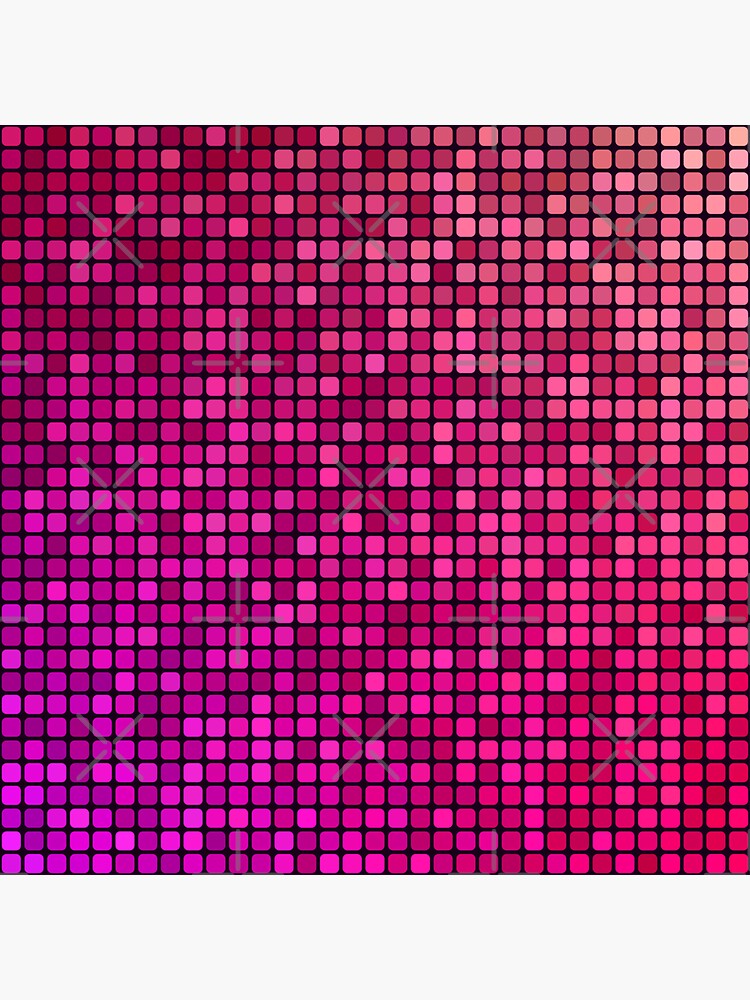 "Hot Pink Glitter Grid Design" Sticker for Sale by DeYoungFashion ...