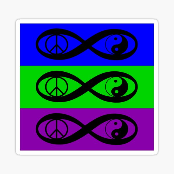 "INFINITE PEACE AND BALANCE 02" Sticker by carsoar | Redbubble