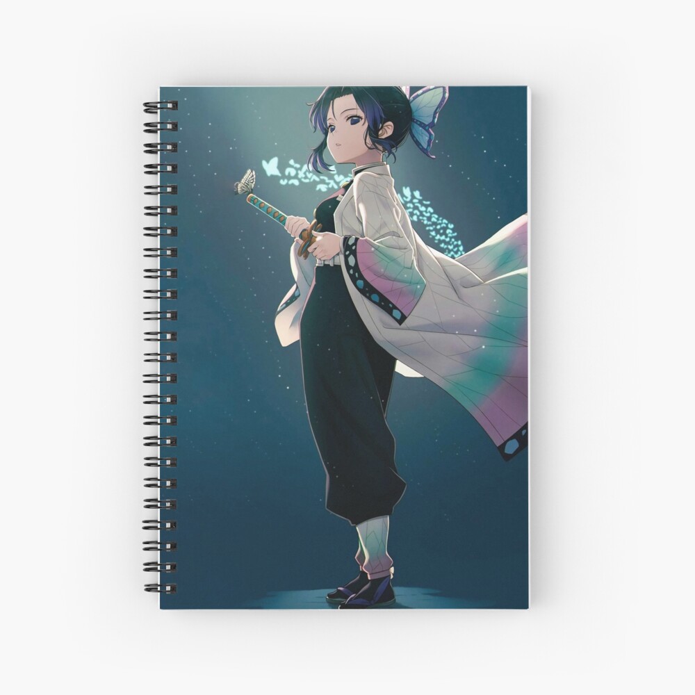 "Shinobu Kocho Demon Slayer " Spiral Notebook by freddiecatt | Redbubble