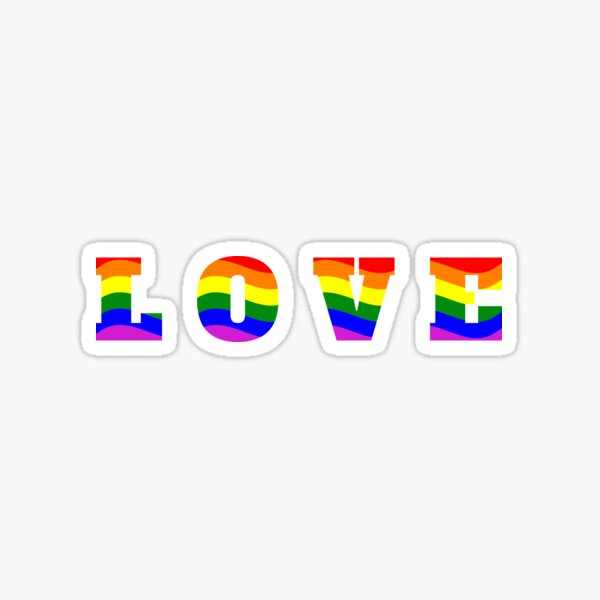 "Love - Pride LGBTIQ" Sticker by Pride-Arts | Redbubble