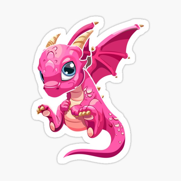 "pink dragon" Sticker by paulossilva | Redbubble