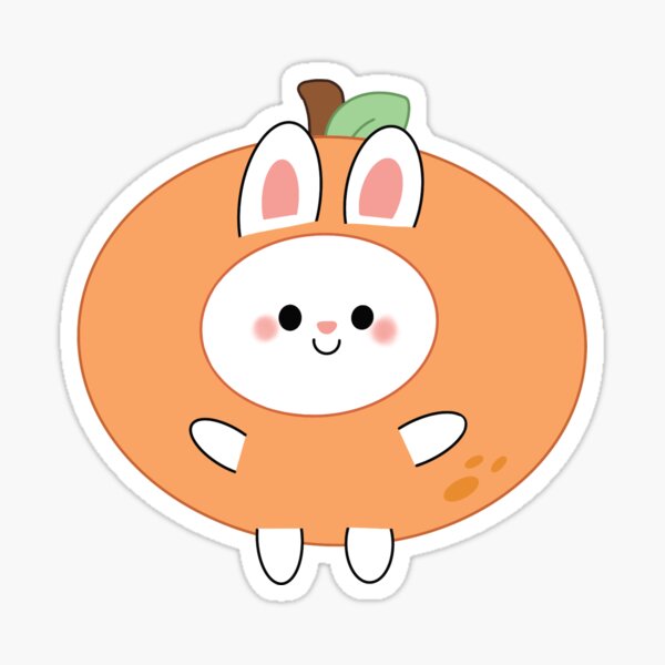 "Kawaii Rabbit in Orange Costume Sticker" Sticker by charmon0530 | Redbubble