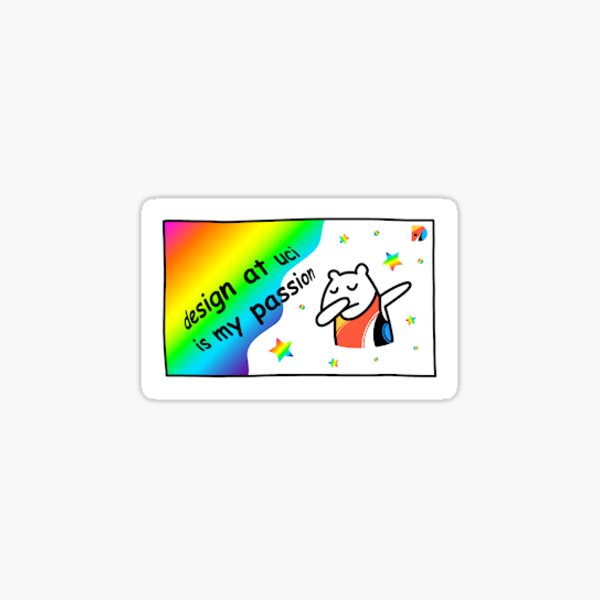"Design at UCI is my Passion" Sticker by Design-at-UCI | Redbubble