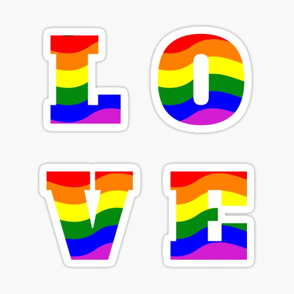 "Love - Pride LGBTIQ" Sticker by Pride-Arts | Redbubble