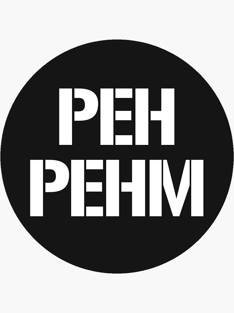 "Peh/Pehm Pronouns (White Stenciled)" Sticker for Sale by ...