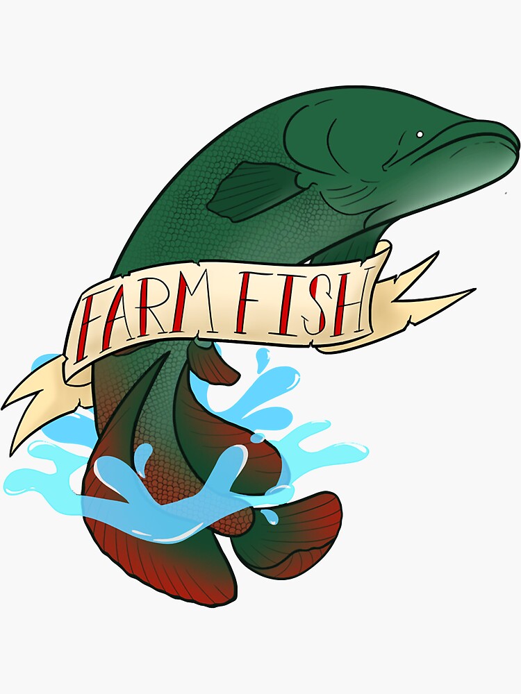 "Arapaima Fish Farm Design" Sticker for Sale by DavidDominguez1 | Redbubble