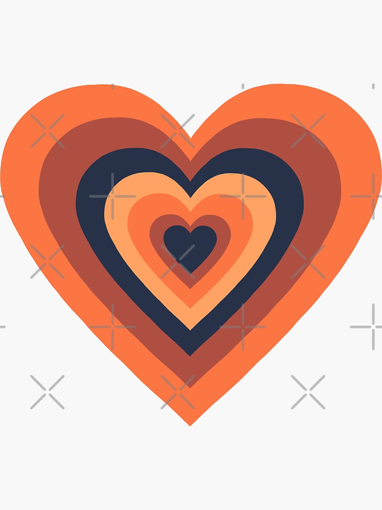 "TANGERINE HEART PATTERN" Sticker for Sale by Loona7 | Redbubble