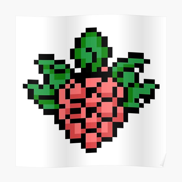 "Raspberry Pixel Art " Poster for Sale by JakobitzCo | Redbubble
