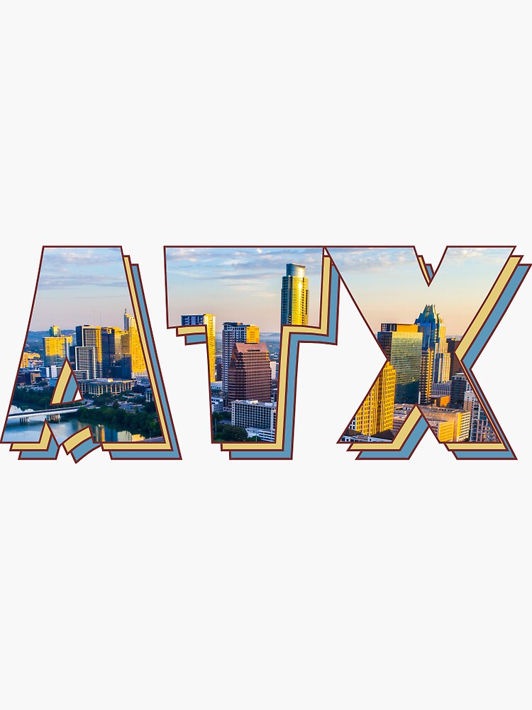 "ATX skyline sticker" Sticker for Sale by Cadendonahue13 | Redbubble
