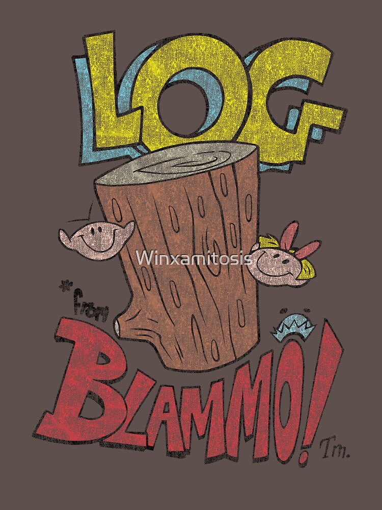 "Log by Blammo (Retro Distressed Look)." T-shirt for Sale by ...
