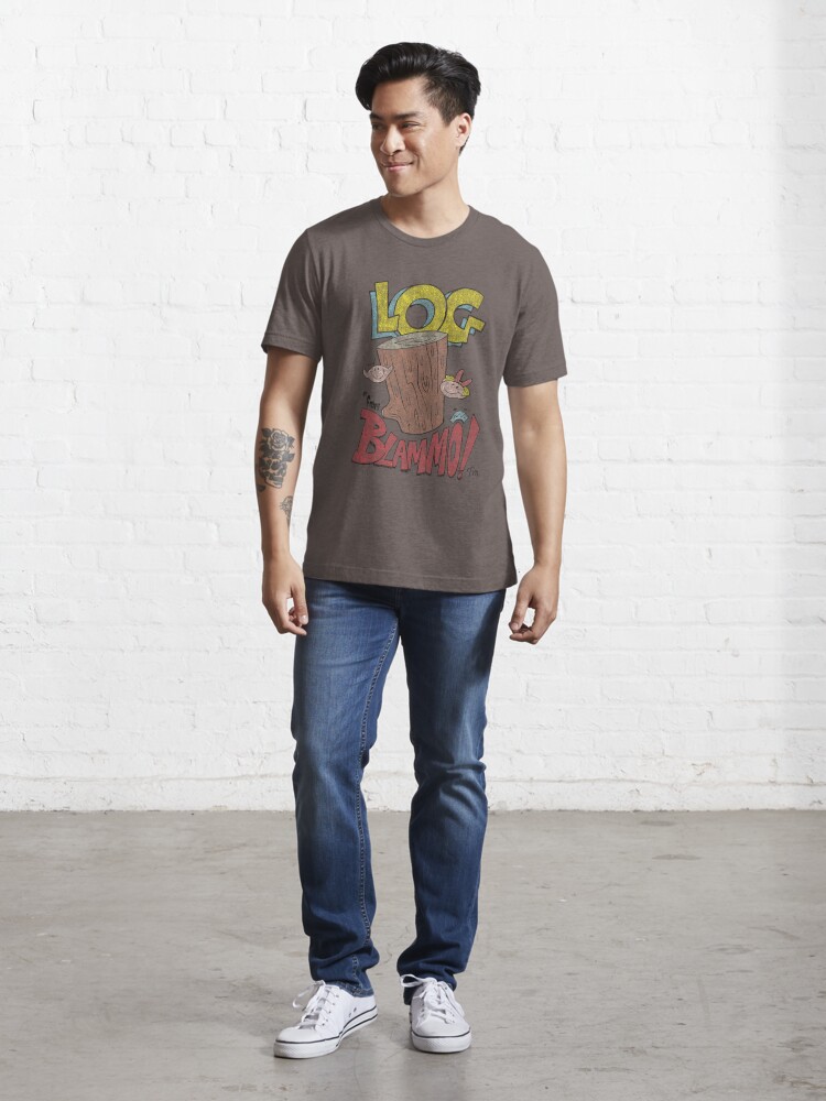 "Log by Blammo (Retro Distressed Look)." T-shirt for Sale by ...