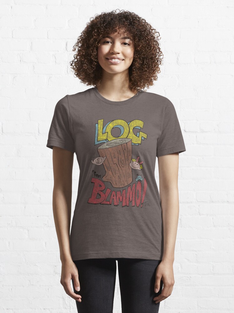 "Log by Blammo (Retro Distressed Look)." T-shirt for Sale by ...
