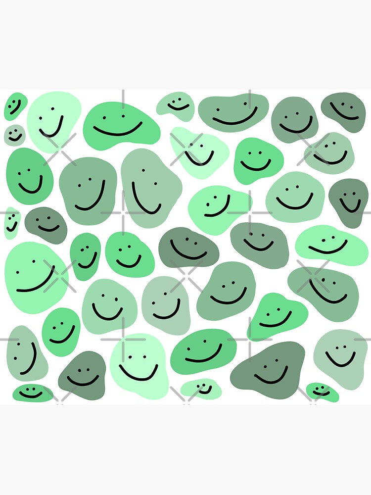 "Green Smileys :)" Sticker by abbeygfrerer | Redbubble