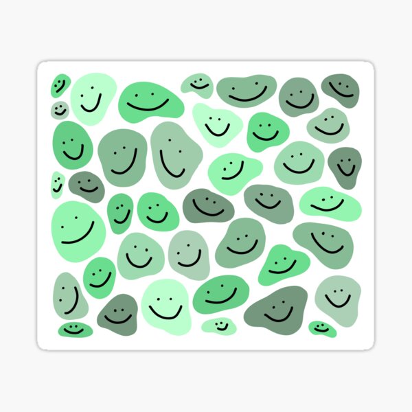"Green Smileys :)" Sticker by abbeygfrerer | Redbubble