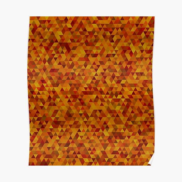 "Autumn Leaves Triangle Pattern Design" Poster for Sale by ...
