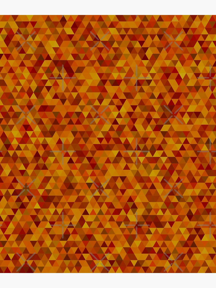 "Autumn Leaves Triangle Pattern Design" Sticker for Sale by ...