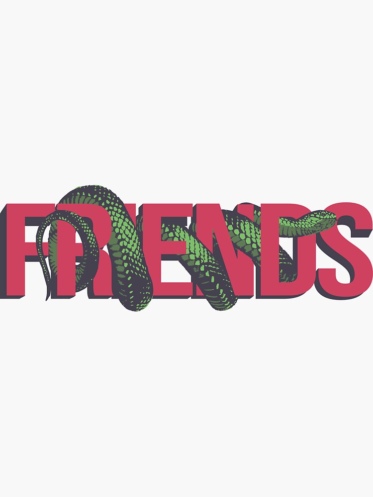 "FAKE FRIENDS" Sticker for Sale by MocksGallardo | Redbubble