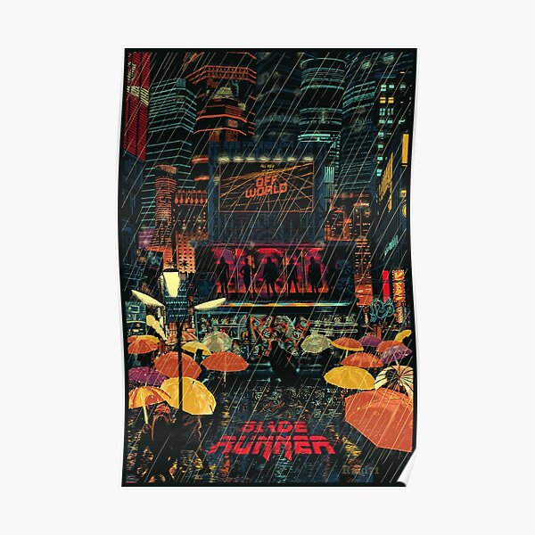 "Blade Runner Off World Rain City" Poster for Sale by Grakeniee | Redbubble