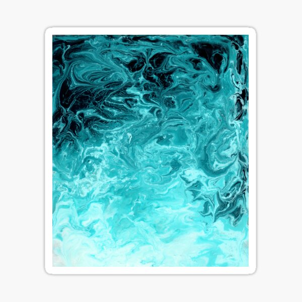 "Wave Turquoise" Sticker for Sale by CJ-ARTS | Redbubble