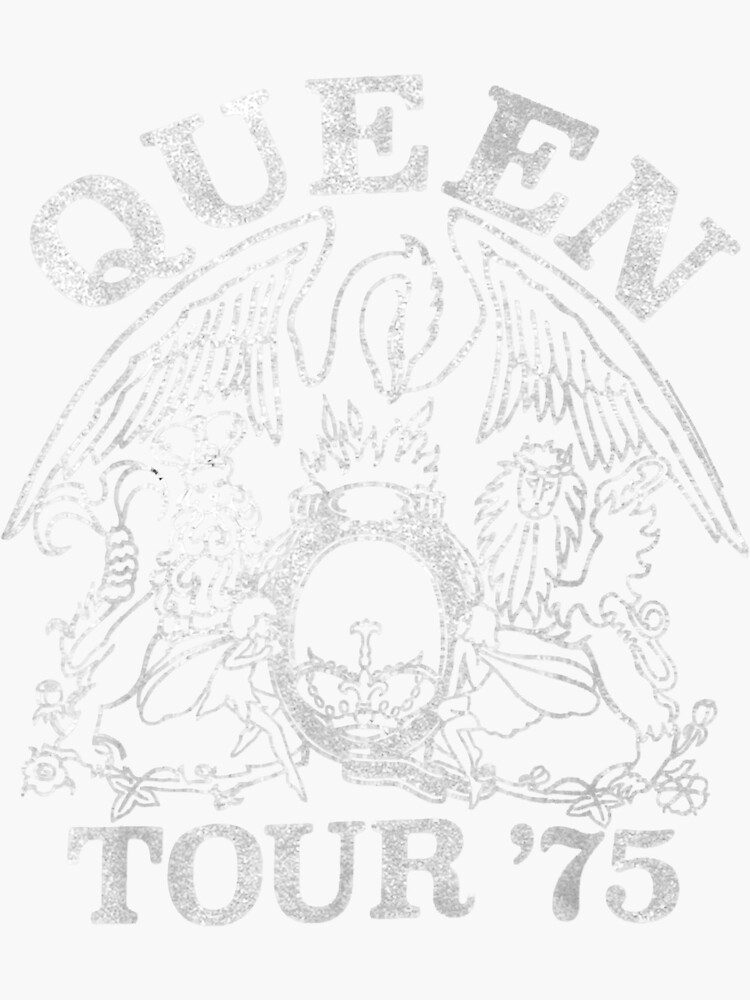 Pegatina «Logotipo del escudo de Queen Official Tour 75» de ...