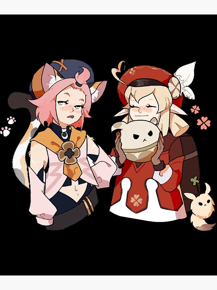 "Diona and Klee Genshin Impact" Poster by KristenWithee | Redbubble