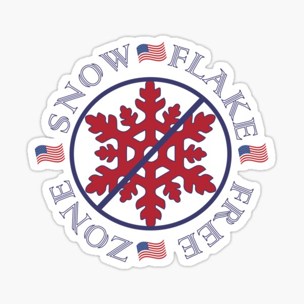 "Snowflake free zone America " Sticker for Sale by Valiantifyy | Redbubble