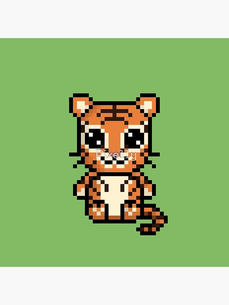 "Cute Tiger (Chibi Pixel Animal Character)" Poster by Pixe11y | Redbubble