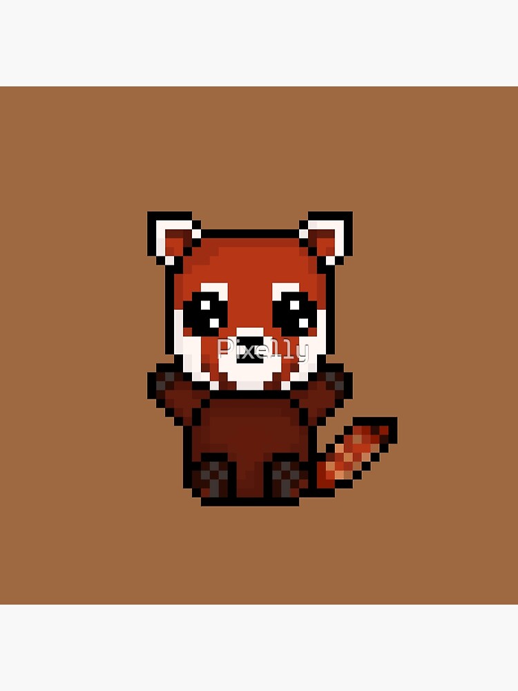 "Cute Red Panda (Chibi Pixel Animal Character)" Poster by Pixe11y ...