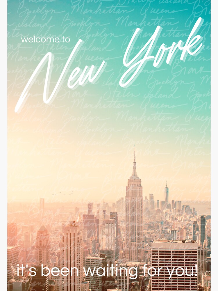 "Taylor Swift inspired travel poster Welcome To New York" Sticker by ...