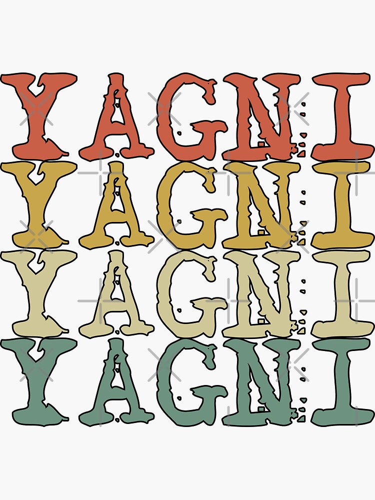 "yagni yagni yagni" Sticker for Sale by crispyde | Redbubble